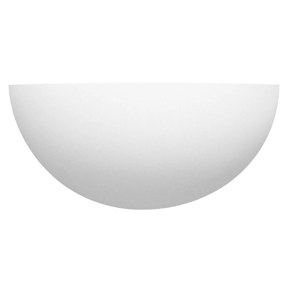 White Gypsum Vintage Half Oval Moon Paintable Wall Uplighter 30cm ...