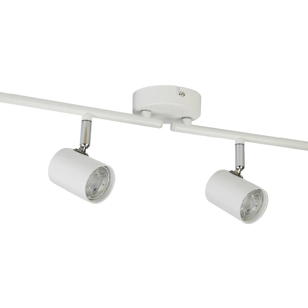 LED White Modern Vintage 4 Lamp Cylinder Head Split Bar Spotlight 77cm ...