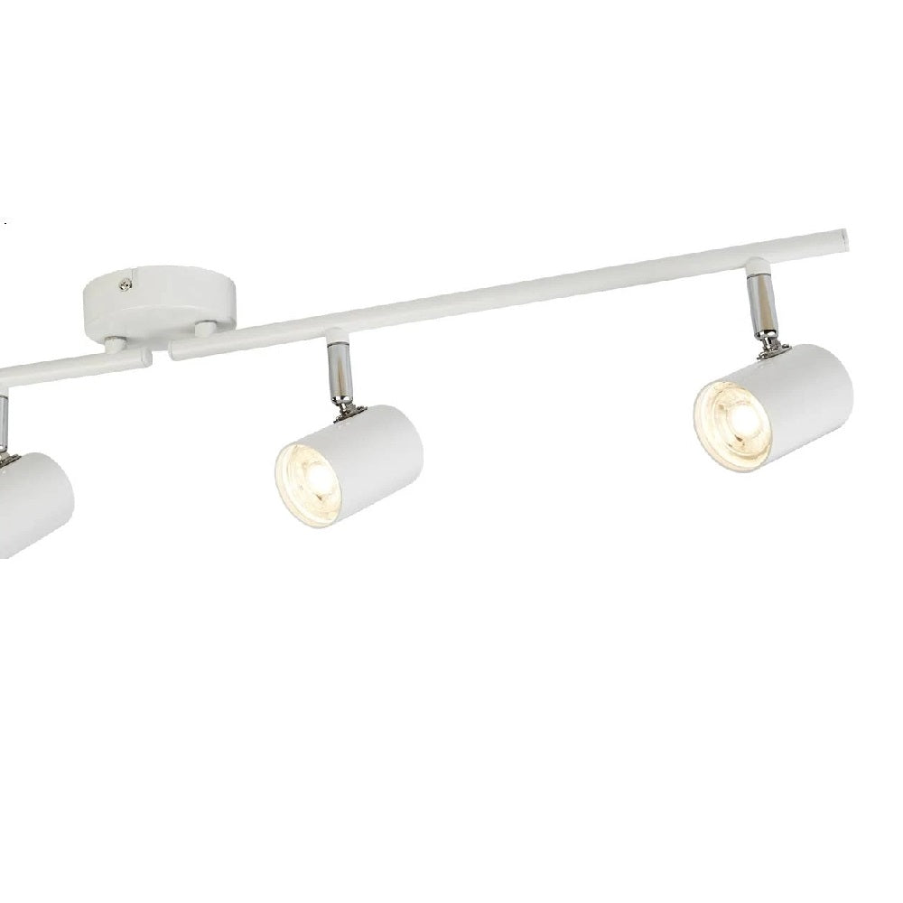 LED White Modern Vintage 4 Lamp Cylinder Head Split Bar Spotlight 77cm ...