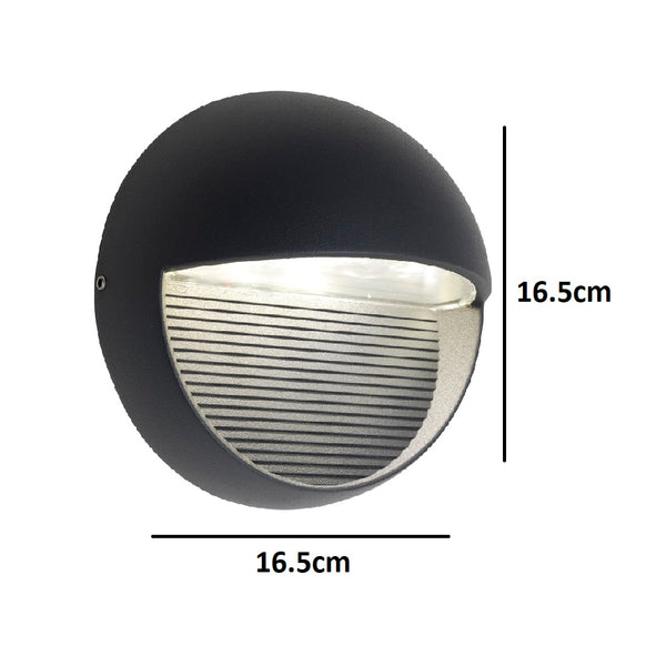 Lutec Radius LED Anthracite Grey Modern Round Eyelid Bulkhead Wall ...