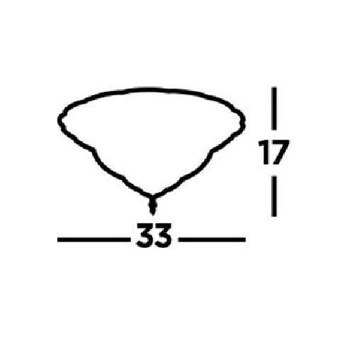 Antique Brass & Frosted Glass Traditional Dome Flush Light 33cm ...