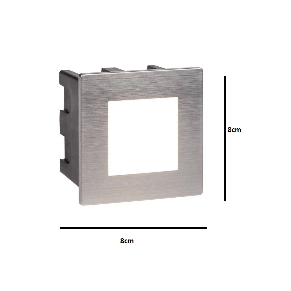 Searchlight 0761 LED Stainless Steel Outdoor Square Recessed Light 8cm ...