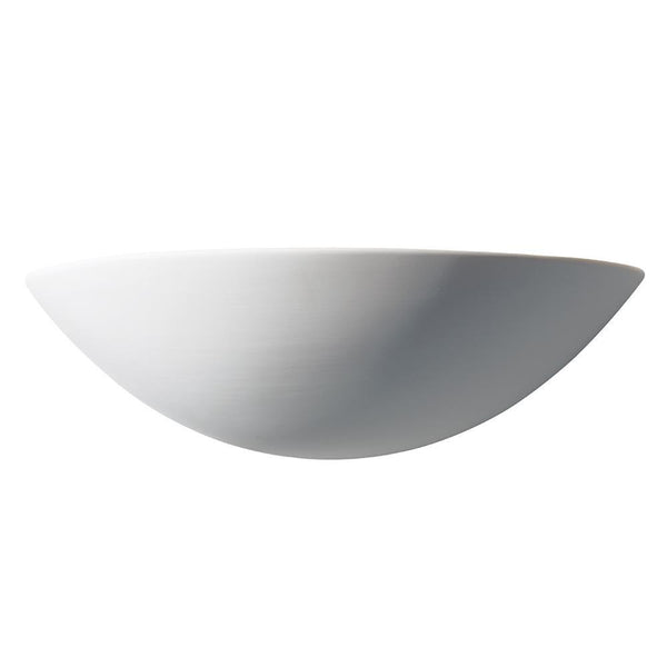 Radius White Ceramic 1 Lamp Modern Half Moon Wall Light - HomeLightsDIRECT